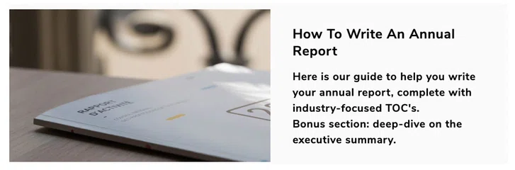 How To Write An Annual Report